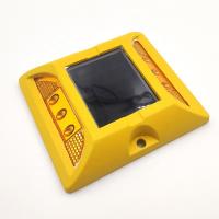 China High Load Capacity Yellow Shell Body Yellow LED Pavement Marker Light Solar Road Stud for sale