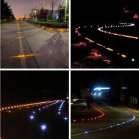 China Round Aluminum LED Lane Divider Blinker Traffic Warning Marker Solar Road Stud Light for sale