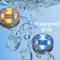 China Outdoor Waterproof Floor Recessed Deck Light Ground Burried Pavement Marker Garden Inground Lamp LED Solar Underground Light for sale