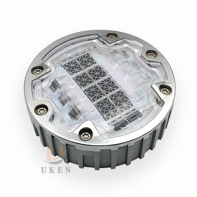 China 6 Screwed Cover Super Capacitor Road Marker Lights LED Cat Eye Solar Road Studs for sale
