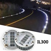 China Road Stud IL300 6 Bolts G105 Road Studs Blinking LED Cat Eye Aluminum 150*50 IL300 Solar Road Stud for sale