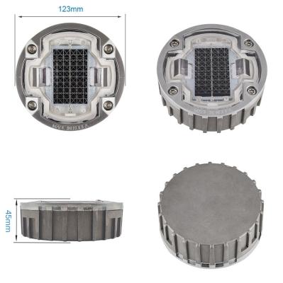 China G105 Wireless IP68 Waterproof 123*45mm Round Underground Traffic Safety Flashing LED Solar Road Stud Light for Highway for sale