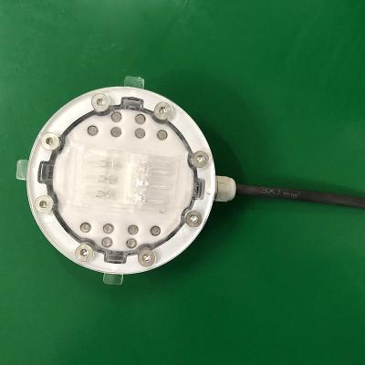 China Aluminum Wired Embedded Pavement Marker Cat Eye Light 24v DC Cable Type Tunnel Cross Road Underground  LED Road Stud for sale
