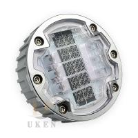 China IL300 6 Screws 143*47 LED Road Pavement Marker Light Cat Eye D143 Solar Powered Road Studs with Steel Locks for sale