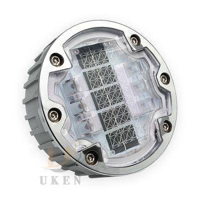 China IL300 6 Screws 143*47 LED Road Pavement Marker Light Cat Eye D143 Solar Powered Road Studs with Steel Locks for sale