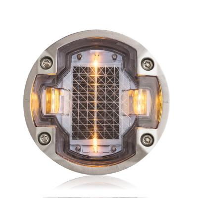 China G105 Embedded Round Road Marker Light Korean Recessed Traffic Blinker Cat Eye Light Korea LED Solar Road Stud for Philippines for sale