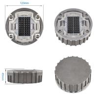 China Outdoor Highway 40T Load Capacity South Korea Version 8 LED Round Aluminum Embedded Step Light Roadway Solar Road Stud for sale