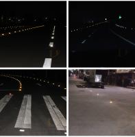 China High Visibility Plastic Road Stud Safe ABS Raised Driveway Marker 100*100*18mm for sale