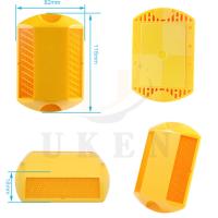 China ABS Plastic Road Stud UK-R003 116*82*18mm High Visibility Traffic Safety Markers for sale