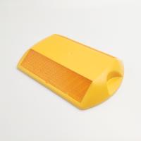 China Ultra Thin Road Reflector Stud Flat ABS Plastic Zebra Crossing Safe Road Marker for sale