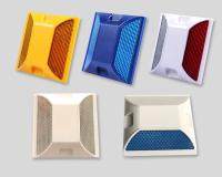 China Square Plastic Road Stud Yellow White Raised ABS Zebra Crossing Reflective Markers for sale