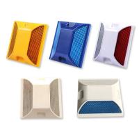 China Reflective Plastic Road Stud Crosswalk Epoxy Resin And Sand Filling Road Markers for sale