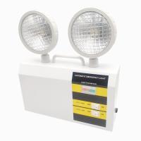 China Wall Mounted Fire Proof Twin Head Rechargeable LED Emergency Exit Light with Battery Backup for sale