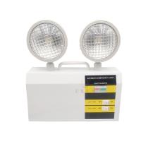 China Fire Safety Wall Mounted 2*3W 220V Automatic Twin Head Non Maintained Metal Rechargeable LED Emergency Exit Light for sale