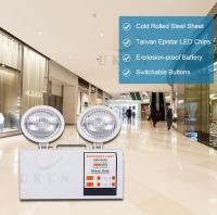 China Two Spot Twin Head Lamps Iron Steel Wall Mounted LED Fire Safety Exit Evacuation Corridor Emergency Light for Industry Use for sale