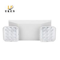China Automatic Wall Mounted White ABS Plastic Two Head Auto 3 Hours LED Exit Lamp Emergency Light with Battery Backup for sale