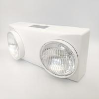 China Long Lasting Two Lamps White ABS Wall Mounted Automatic Fire Safety LED Luminaries Exit Emergency Light for sale