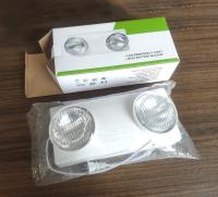 China Long Lasting Two Lamps White ABS Wall Mounted Automatic Fire Safety LED Luminaries Exit Emergency Light for sale