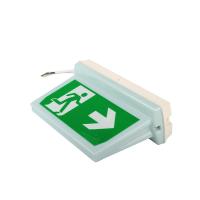 China Fire Safety IP65 PC Plastic Double Sides Automatic Emergency Light Box Running Man LED Evacuation Exit Sign with Battery for sale