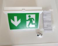 China Fire Safety IP65 PC Plastic Double Sides Automatic Emergency Light Box Running Man LED Evacuation Exit Sign with Battery for sale