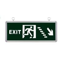 China Glow in the Dark Customized Fire Exit Sign Direction Running Man Hanging Emergency Light Exit Signage for sale