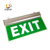 China Automatic Fire Safety Double Sided Green Pictogram Led Emergency Exit Sign Light for sale
