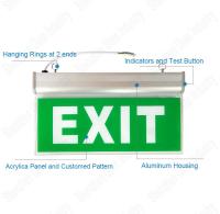China Automatic Fire Safety Double Sided Green Pictogram Led Emergency Exit Sign Light for sale