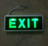 China ES-02 220V English and Arabic Language LED Plastic Exit Signal Sign Lamp Indicator Emergency Light with Arrow Direction for sale