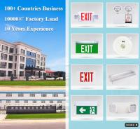 China Ceiling Semi Recessed Acrylic Panel Rechargeable Exit Light Plate Evacuation Indicator LED Emergency Fire Safety Green Exit Sign for sale