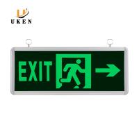 China Wall Mounted Exit Sign With Lights Rechargeable Emergency Indicator Sign for sale