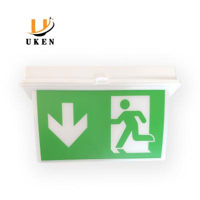 China Running Man Emergency Exit Light LED Plastic Fire Safety Exit Lamp Ceiling Mounted for sale