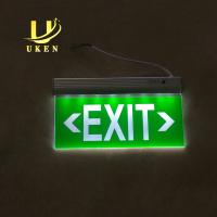 China Acrylic Self Illuminating Exit Signs LED Fire Safety Sign Emergency Light Board for sale