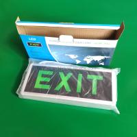 China Wall Mounted Emergency Light Exit Sign Self Powered Hanging Green Running Man Light for sale