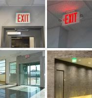 China Wall Mounted Fire Exit Light LED Red Green Waterproof ABS Plastic Emergency Lamp for sale