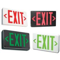 China Safety Fire Exit Light Battery Powered Operated LED Emergency Light Exit Sign for sale