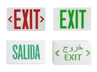 China Safety Fire Exit Light Battery Powered Operated LED Emergency Light Exit Sign for sale