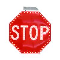 China Safety Solar Traffic Sign Warning Road Arrow Stop Reflective Flashing LED Sign for sale
