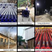 China Outdoor Solar Street Light Pole Galvanized Waterproof Lamp Post for sale