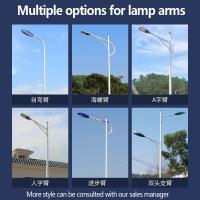 China Outdoor Solar Street Light Pole Galvanized Waterproof Lamp Post for sale