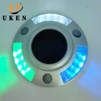 China IP68 Decks Docks Lighting Exterior Metal Shell Solar Road Stud Light 3 Colors Led Warning Marine Boat Navigation Lights for sale