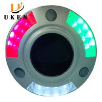 China IP68 Decks Docks Lighting Exterior Metal Shell Solar Road Stud Light 3 Colors Led Warning Marine Boat Navigation Lights for sale