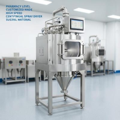 China Pharmacy Level and Customized Made High Speed Centrifugal Spray Dryer SUS316L Material for sale