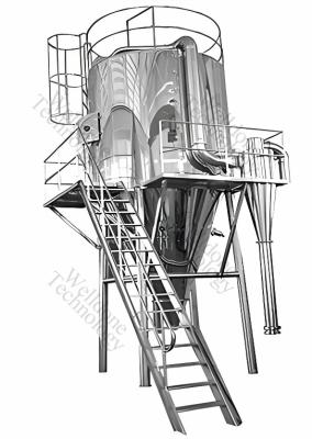 China Customized Made High Efficient SUS316L Industrial Centrifugal Spray Dryer for Sugar and Salt for sale