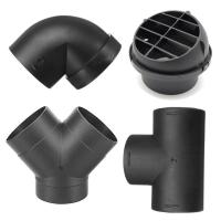China CE Diesel Parking Heater Air Vent Ducting T L Y Elbow Pipe Outlet Exhaust Connector Joiner for sale