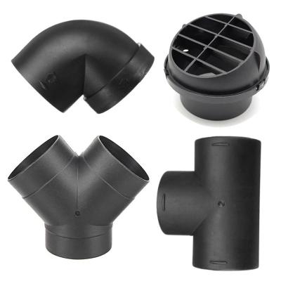 China CE Diesel Parking Heater Air Vent Ducting T L Y Elbow Pipe Outlet Exhaust Connector Joiner for sale