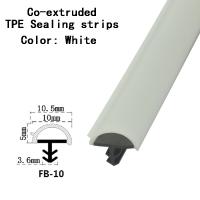 China Co-Extruded D Shape Rubber Sealing strips Wooden Door Seal Strip Weatherstrip White Color for sale
