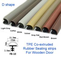 China Co-Extruded D Shape Rubber Sealing strips Wooden Door Seal Strip Weatherstrip White Color for sale