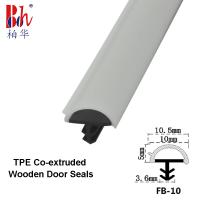 China Co-Extruded D Shape Rubber Sealing strips Wooden Door Seal Strip Weatherstrip White Color for sale