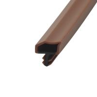 China TPE Co-Extruded Wooden Door Rubber Seal Strips Weatherstrips Teak Wood Color for sale