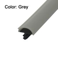 China Gray Color Co-Extrudsion Wooden Door Rubber Sealing Strips D Shape Door Seals for sale